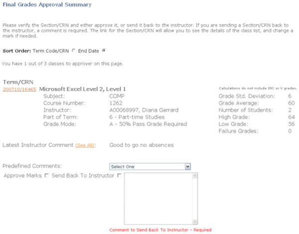 Approving Flexible Learning Final Grades - BCIT