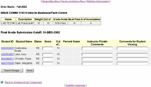 Using The Grade Book - BCIT