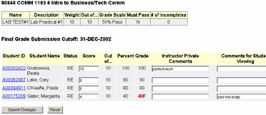 Using The Grade Book - BCIT