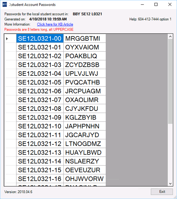 Accessing the Local “Student” Account in Computer Labs - BCIT