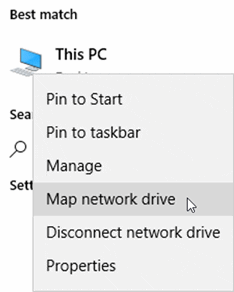Mapping a Drive Letter to a Network Folder - BCIT