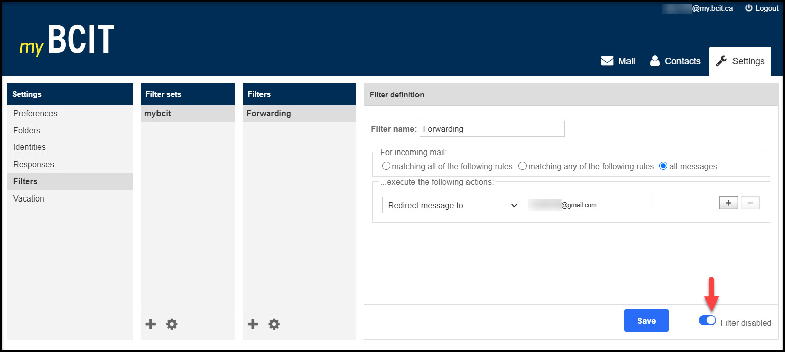 Forwarding your myBCIT Email - BCIT