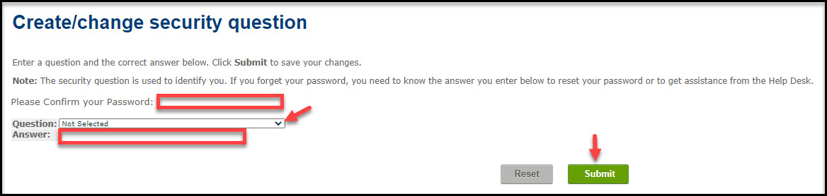Setting your Security Question in myBCIT Online Self Service - BCIT