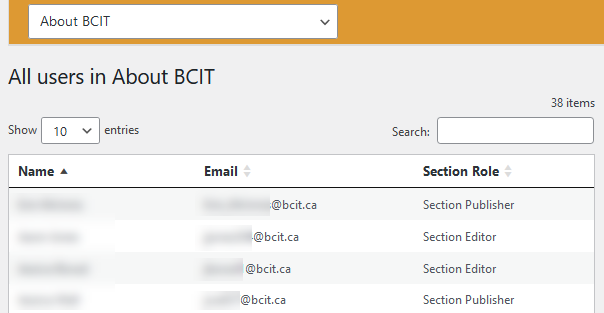 Access and User Roles in Public Website WordPress - BCIT