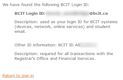 Retrieving/Resetting Lost or Forgotten BCIT Login Credentials - BCIT