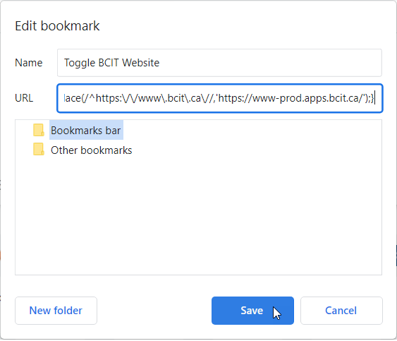 Adding a “Toggle BCIT Website” Bookmarklet To Your Browser to Easily ...