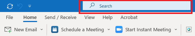 Searching in Outlook - BCIT