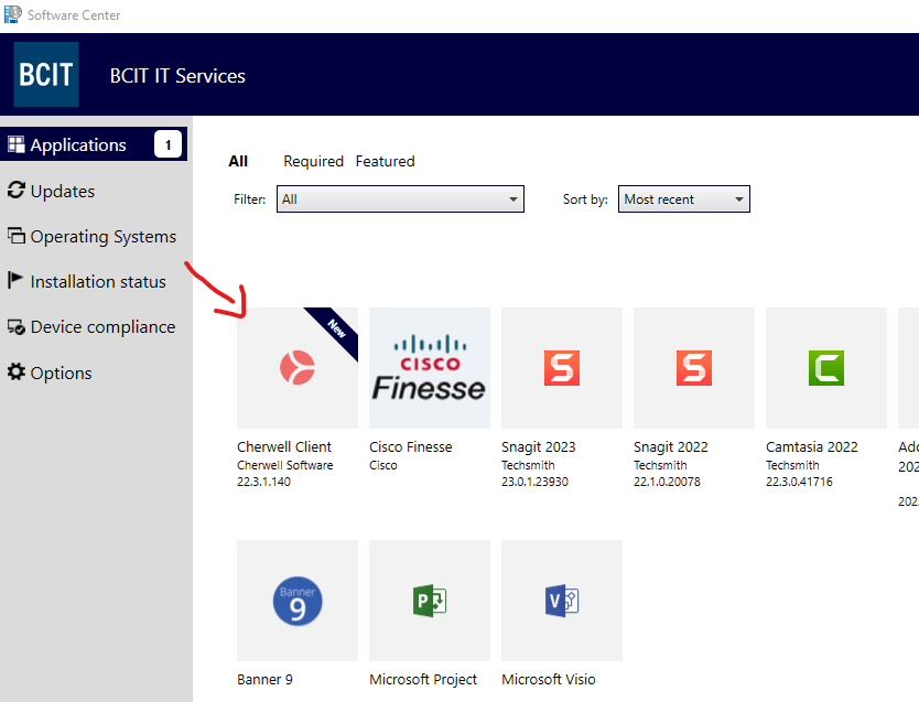 Accessing Cherwell Service Management - BCIT