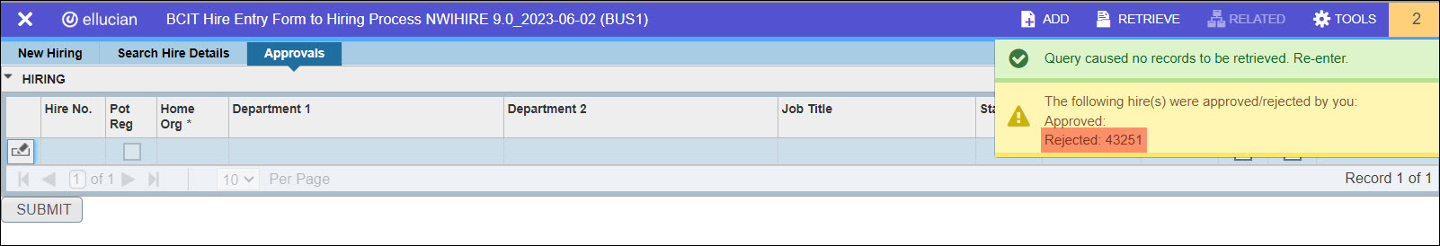 Hiring process in Banner – EHire instructions for Approvers - BCIT