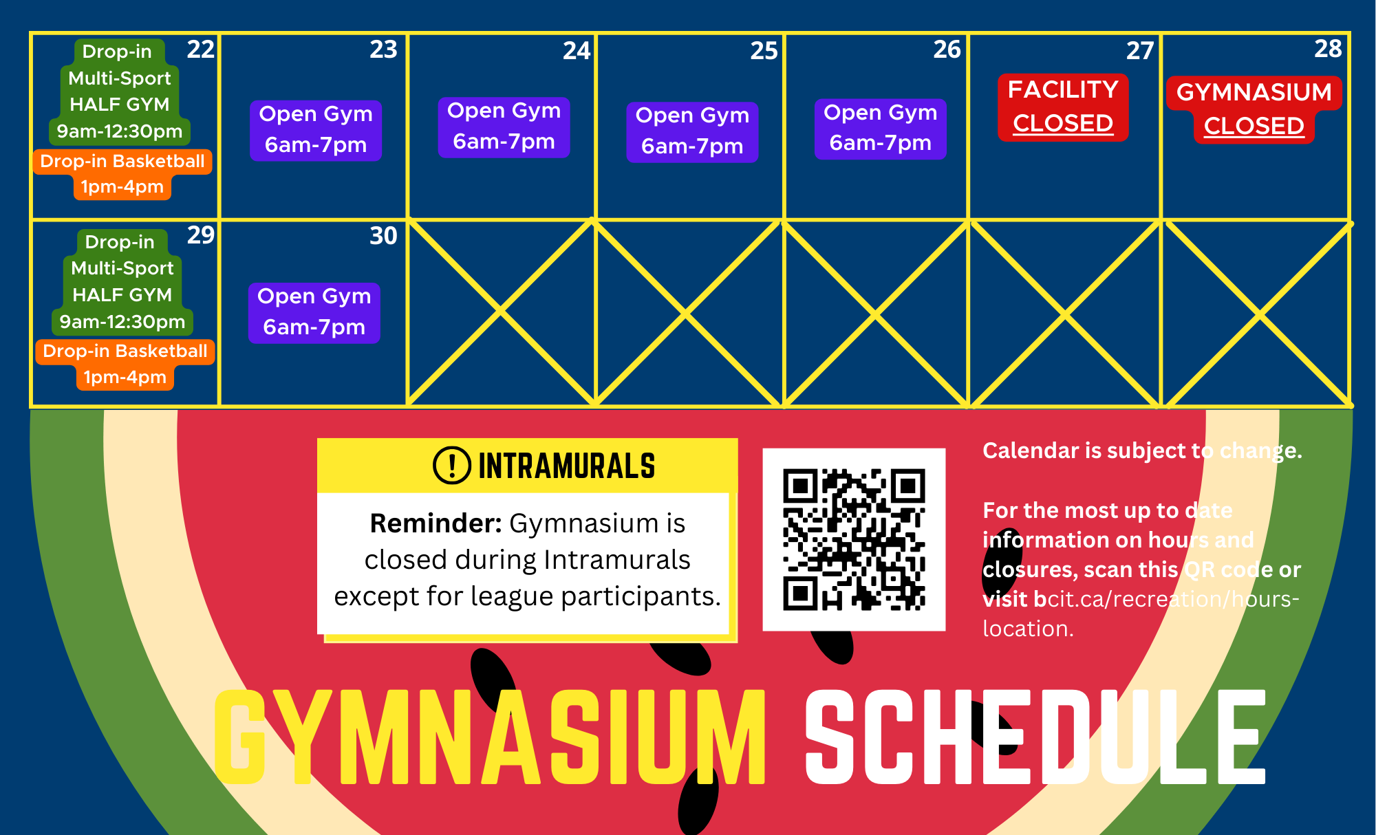 Hours & Location - BCIT