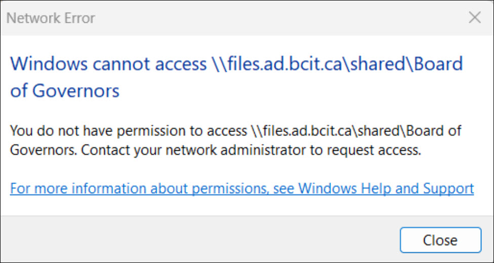 Mapping a Drive Letter to a Network Folder - BCIT