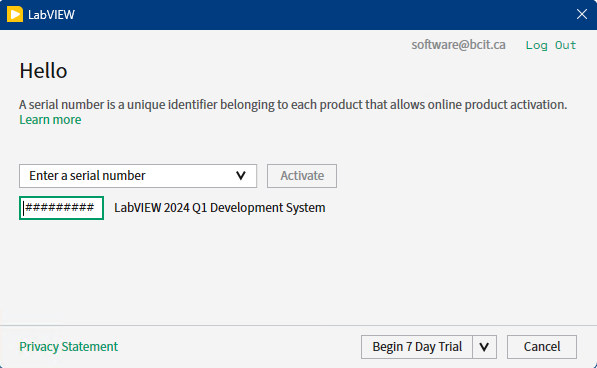 Installing NI LabVIEW on Student Personal Devices - BCIT